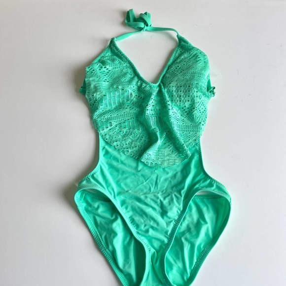 Mossimo Supply Co. | Swim | Mossimo Target Green Cut Out One Piece ...